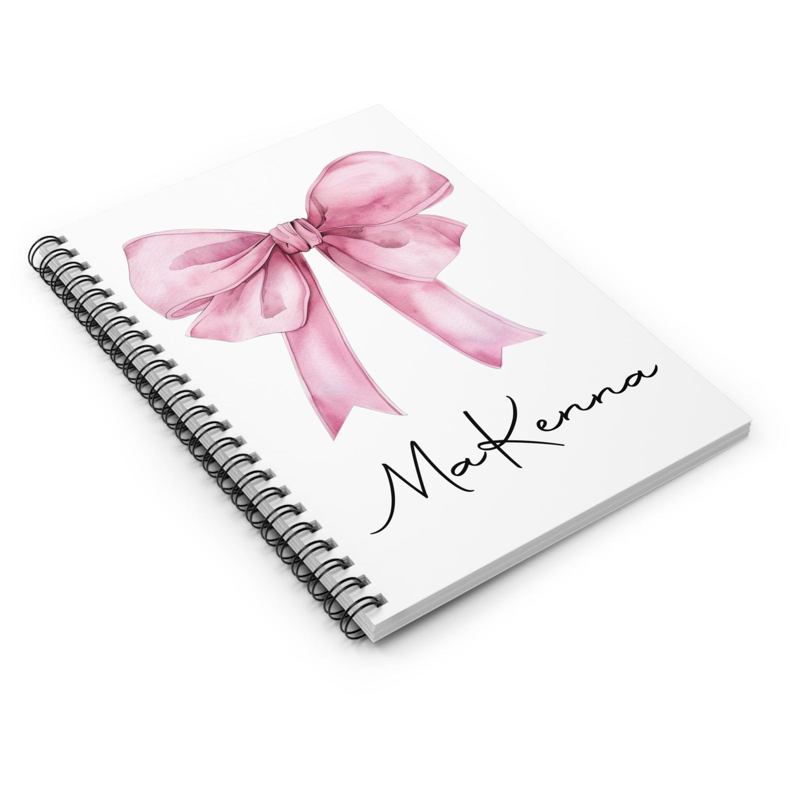 Custom Coquette Notebook, Coquette Bow Notebook Gift, Personalized ...