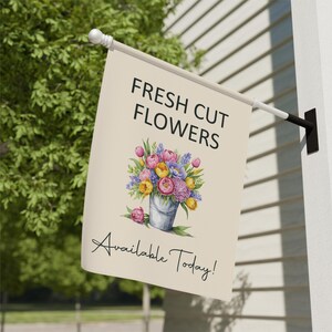Rustic Garden Banner for Flowers, Outdoor Decor, Housewarming Gift ...