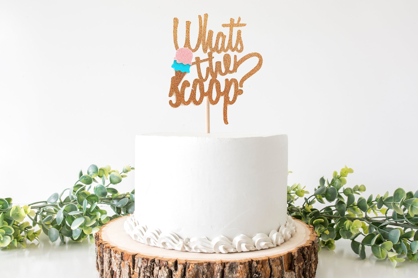 What's the Scoop Cake Topper / What's the Scoop Gender - Etsy