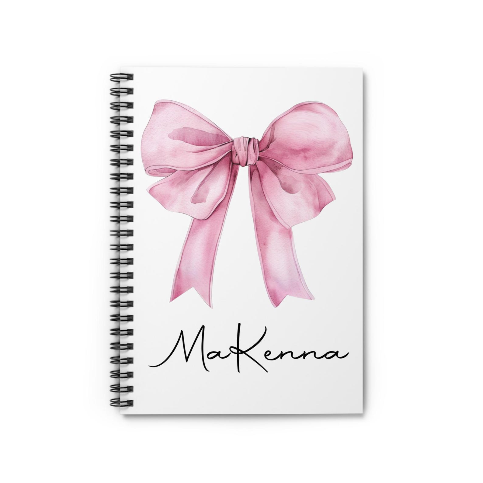 Custom Coquette Notebook, Coquette Bow Notebook Gift, Personalized ...