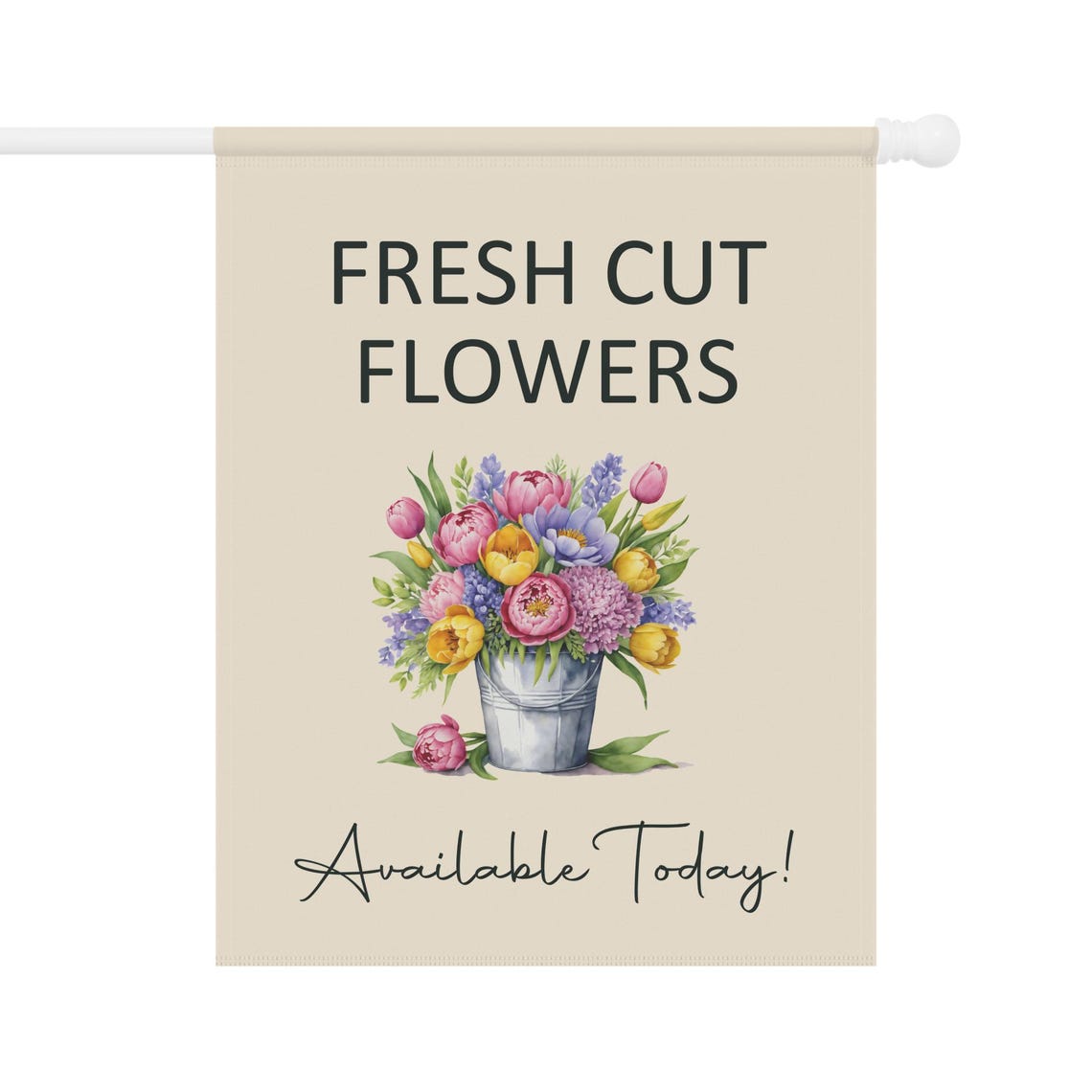 Rustic Garden Banner for Flowers, Outdoor Decor, Housewarming Gift ...