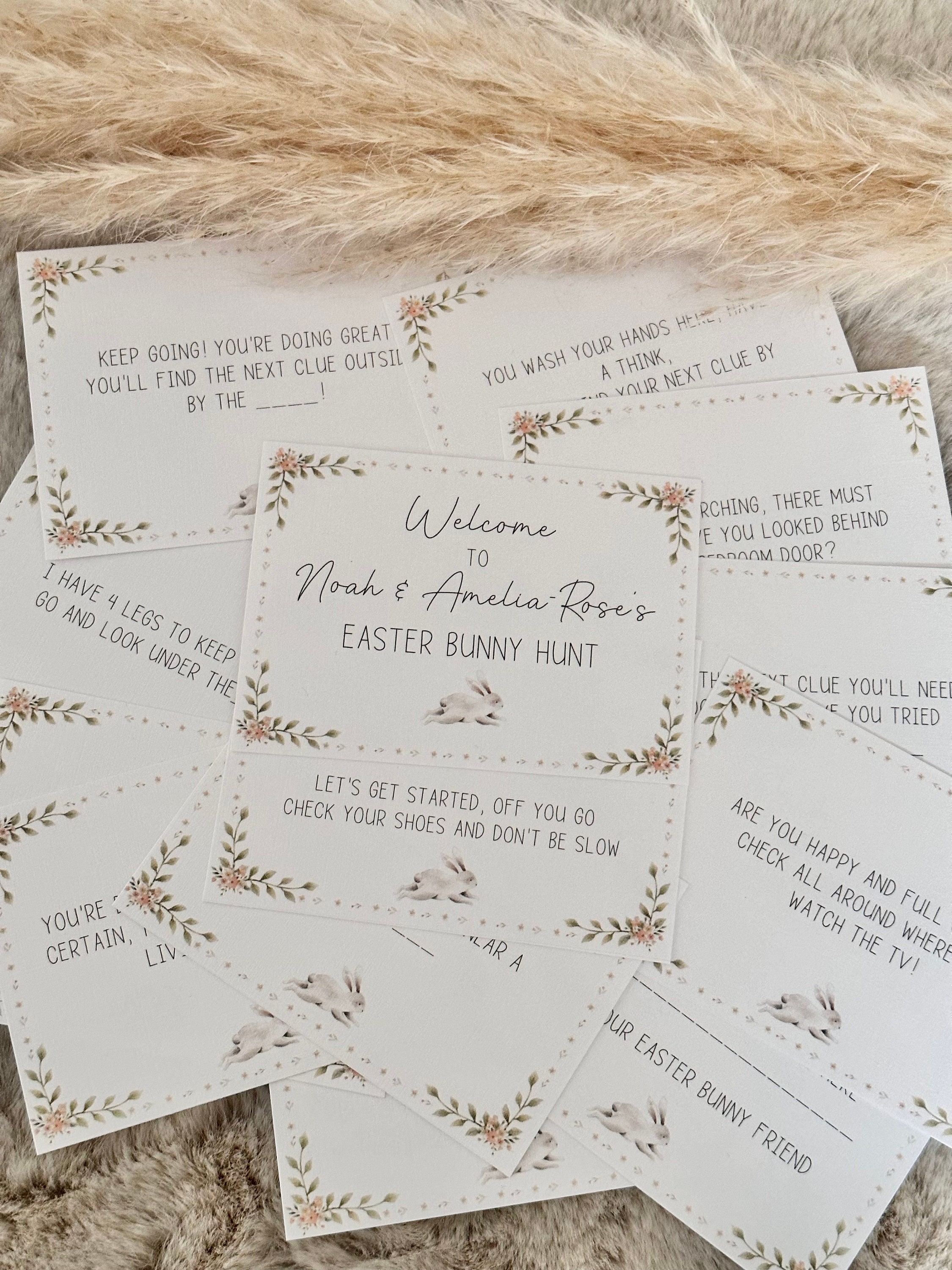 Easter Egg Hunt Clue Cards, Easter, Egg Hunt, Personalised Easter ...