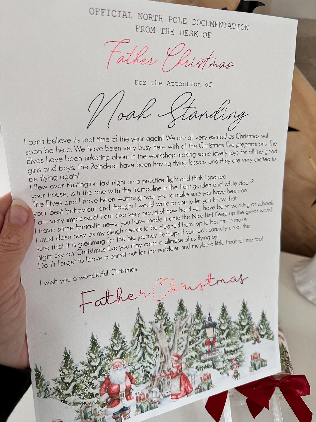 Personalised Father Christmas Letter, Santa Letter, Letter From Father ...