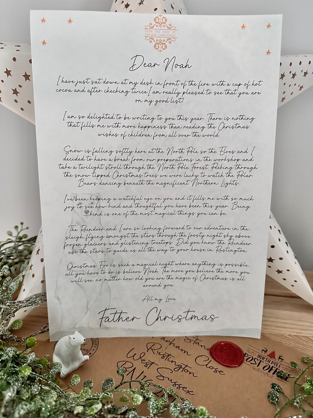 Personalised Letter From the North Pole Santa Letter Letter - Etsy