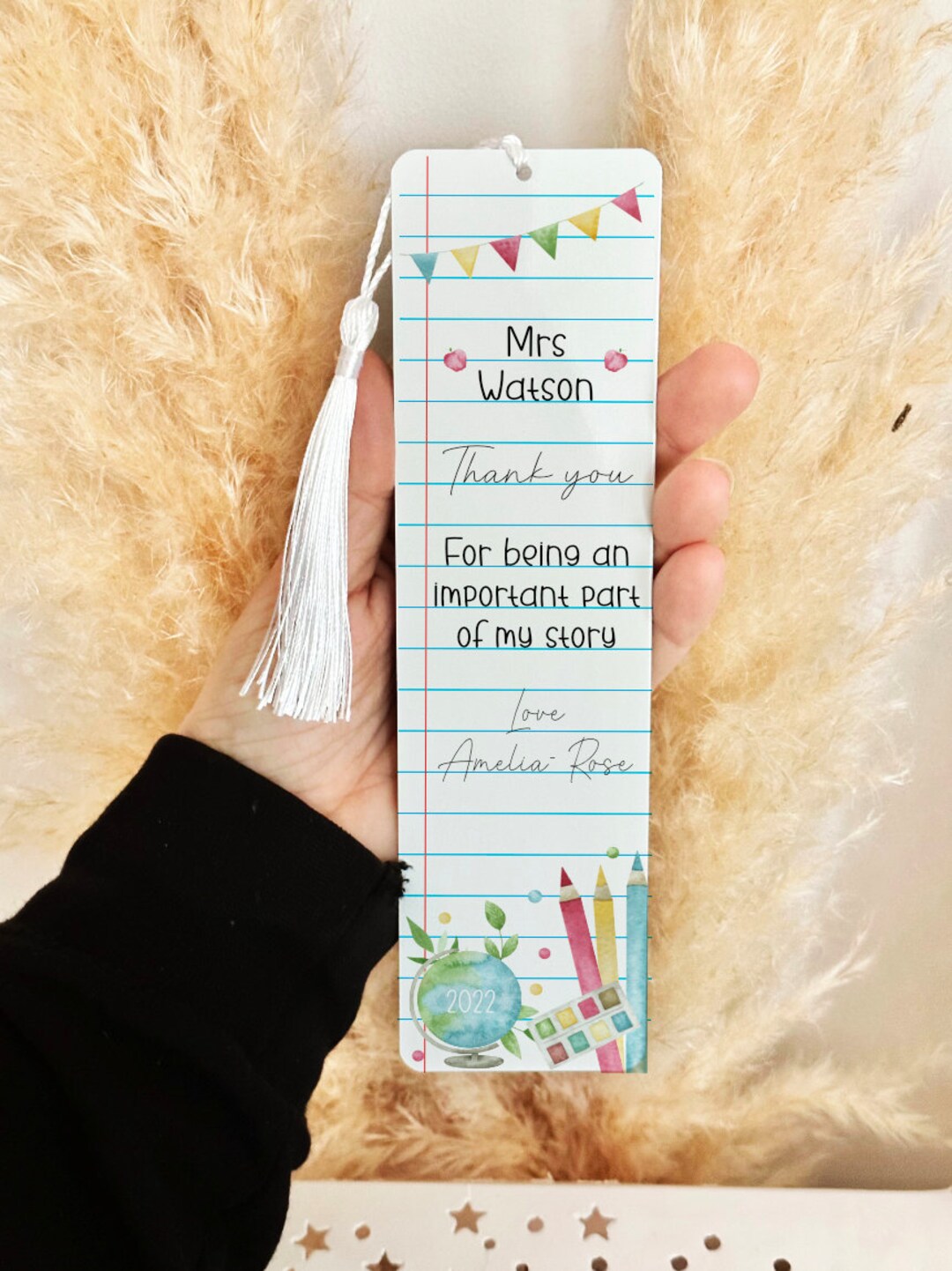 Personalised Teacher Bookmark Personalised Teacher Gift - Etsy