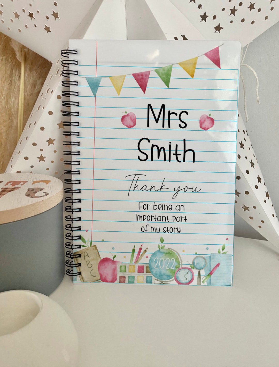 Personalised Teacher Notebook, Teacher Gift, A5 Lined Notebook ...
