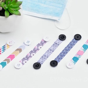 Ear Savers for Face Masks, Elastic Face Mask Extensions With Button for ...
