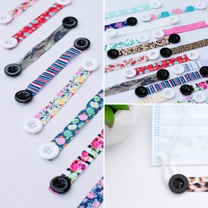 Ear Savers for Face Masks, Elastic Face Mask Extensions With Button for ...