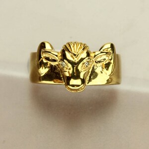 Cow Diamond Ring, Dairy Cow in Diamonds, Yellow Gold, Milk Cow, Heifer ...