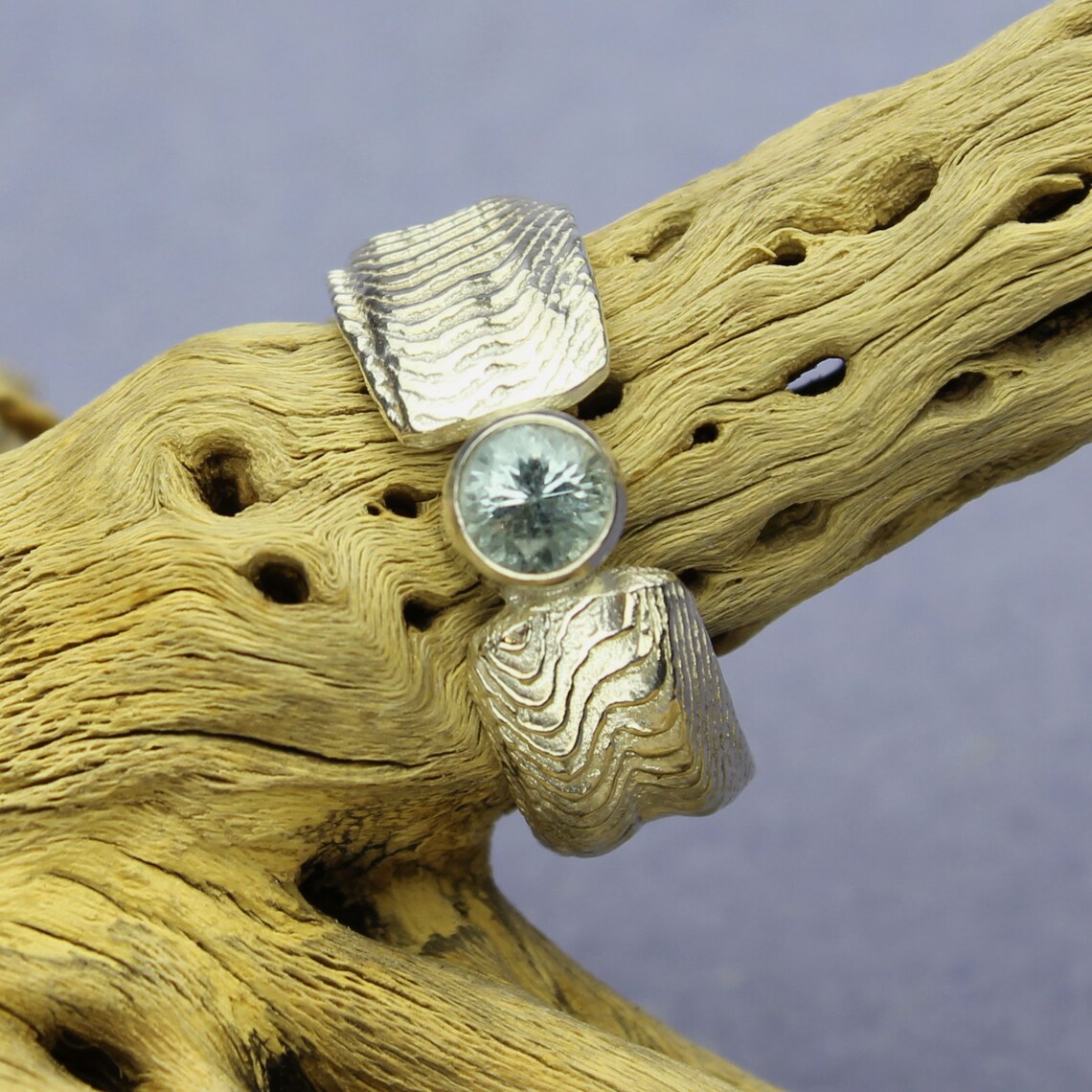Aquamarine Cuttlefish Ring Cuttlefish Casting Aqua Gemstone - Etsy