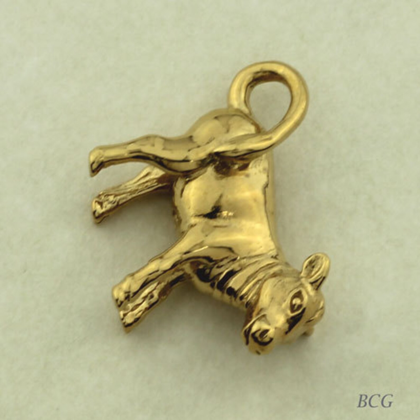 Calf Cow Necklace Dairy Cow, Heifer Pendant, Sterling Silver, 18 KT ...