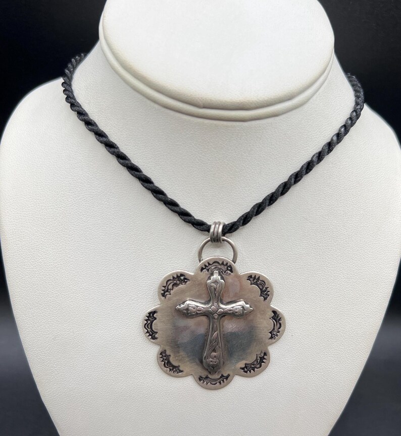 Custom Cross Necklace, Cross Pendant in Solid Sterling With 18 Inch ...