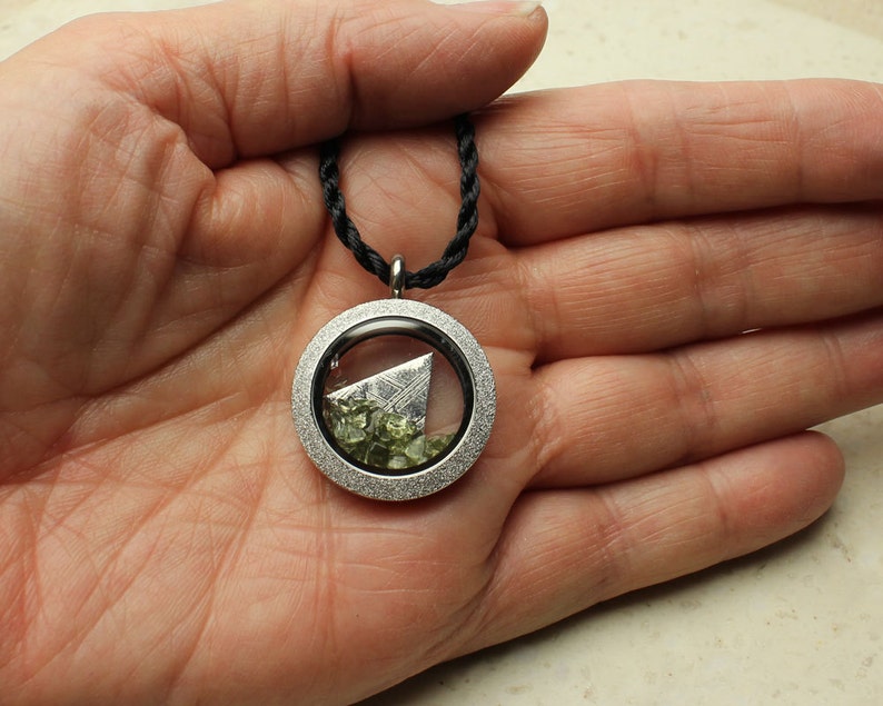 Moldavite Meteorite Necklace, Genuine Green Tektite Floating Moldavite ...