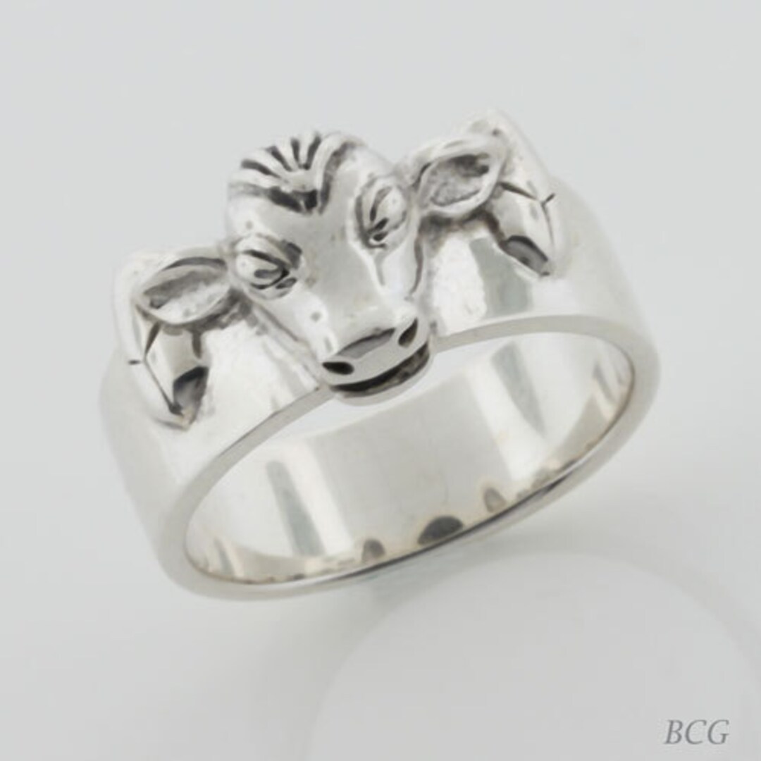 Cow Silver Ring, Dairy Cow Ring, Calf, Heifer Sterling Silver Ring ...