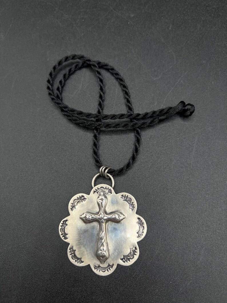 Custom Cross Necklace, Cross Pendant in Solid Sterling With 18 Inch ...