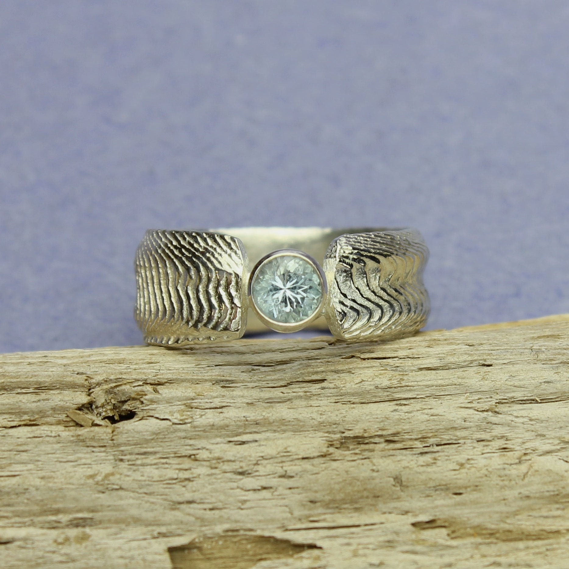 Aquamarine Cuttlefish Ring Cuttlefish Casting Aqua Gemstone - Etsy