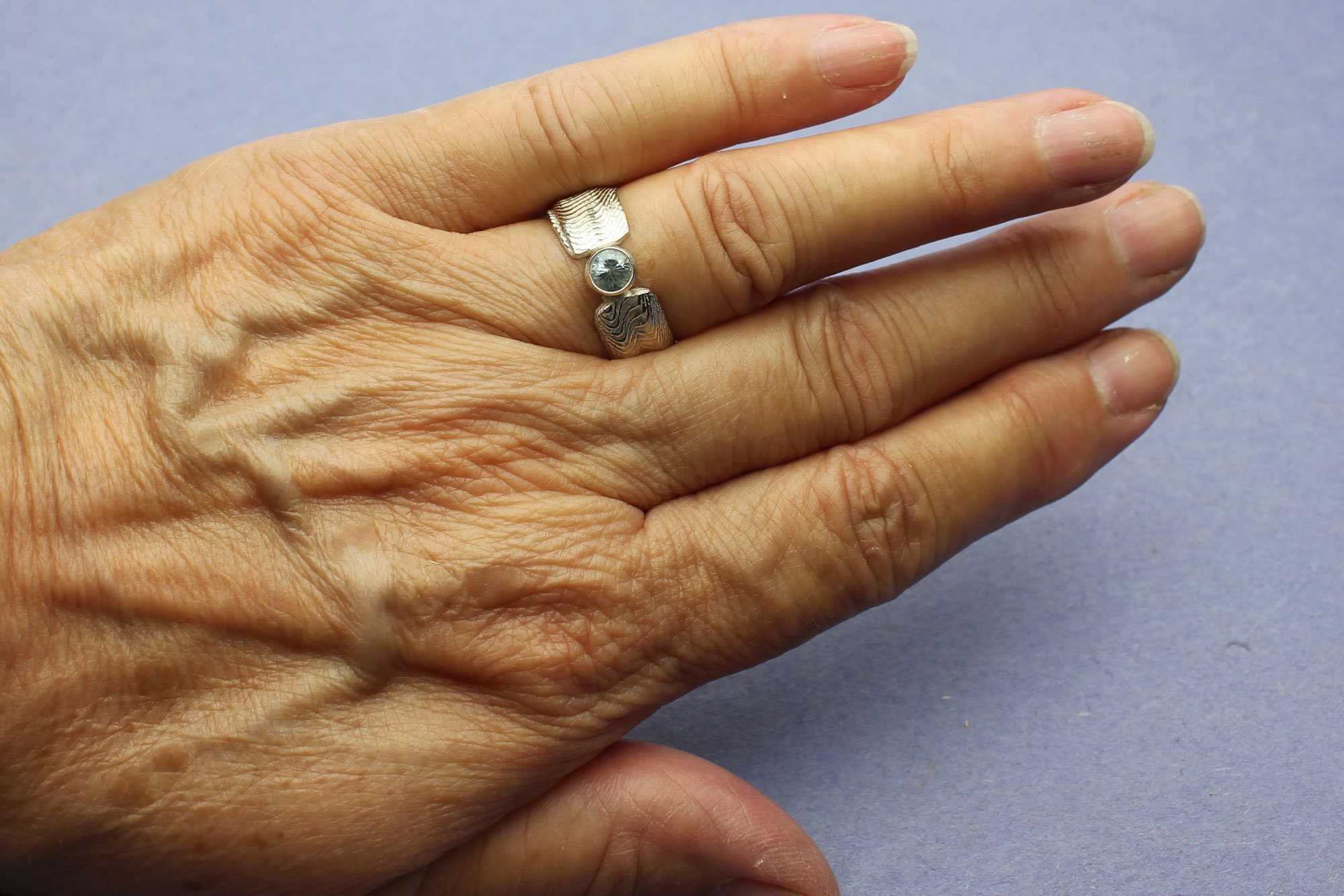 Aquamarine Cuttlefish Ring Cuttlefish Casting Aqua Gemstone - Etsy