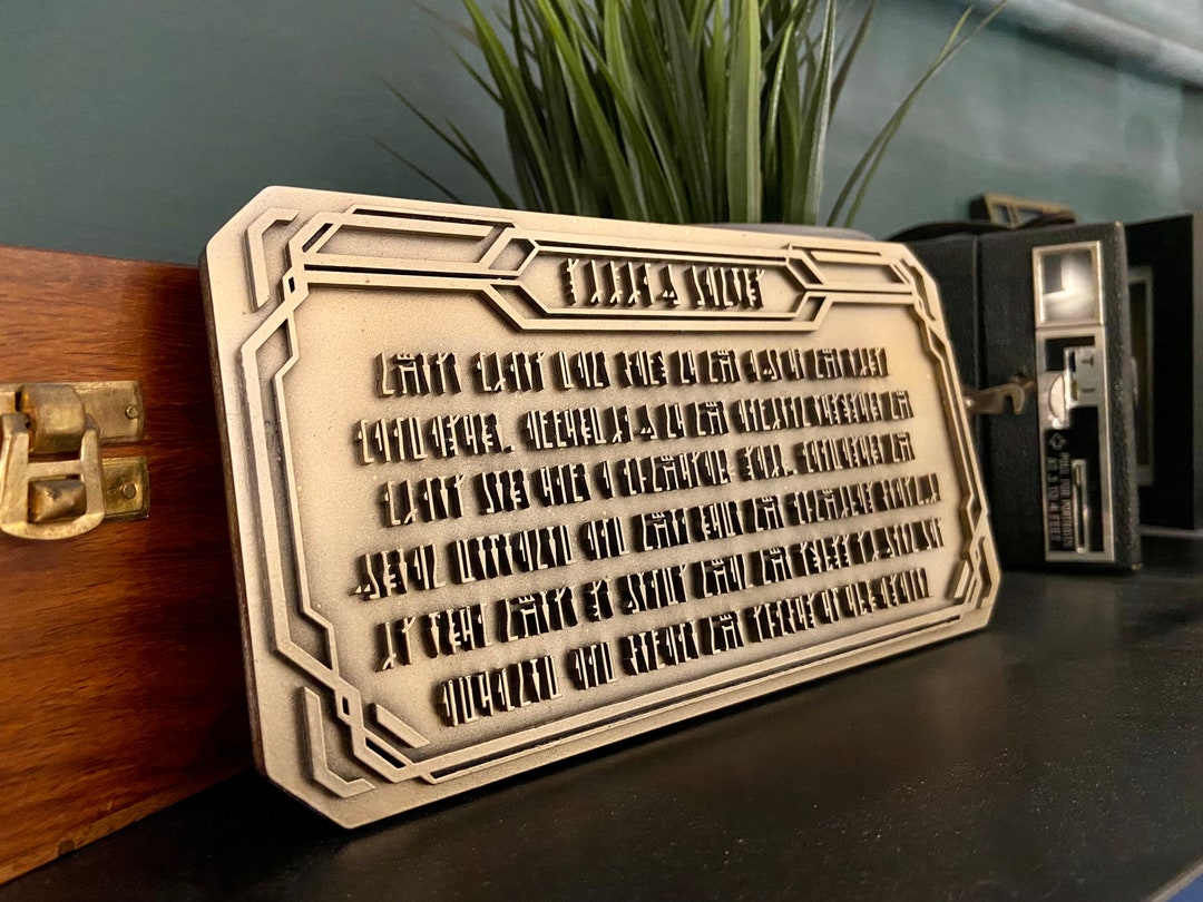 The Mandalorian Living Waters Plaque Mini Sign Prop Replica - Etsy