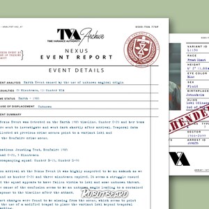 Fanart of Loki TVA Variant File Folder Reports Forms Replica Prop ...