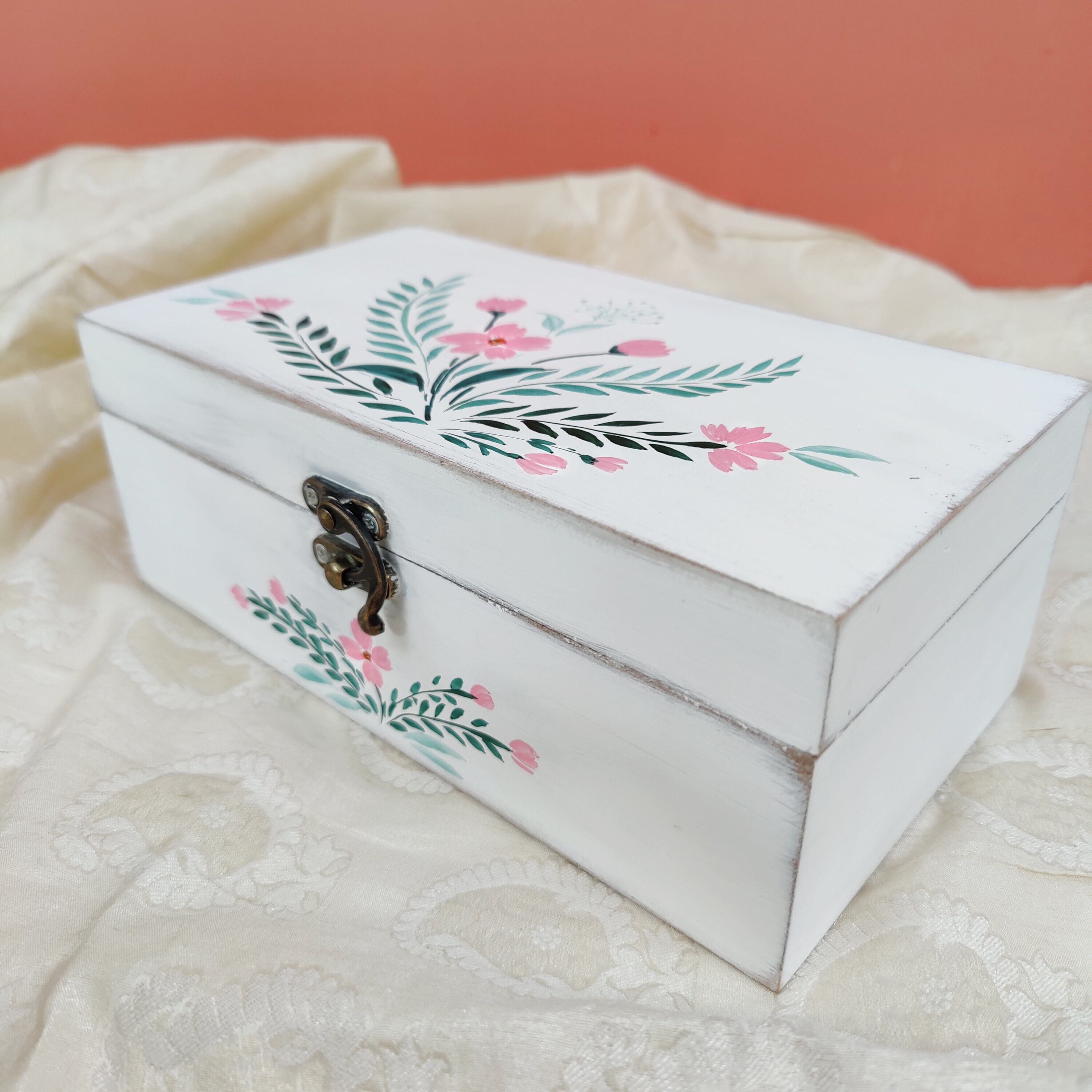 Wooden Hand Painted Trinket Box Jewelry Box Keepsake Box jewellery Box ...