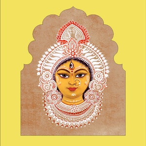Handpainted Wall Art Frame | Durga - Traditional Indian Art | Ethnic ...