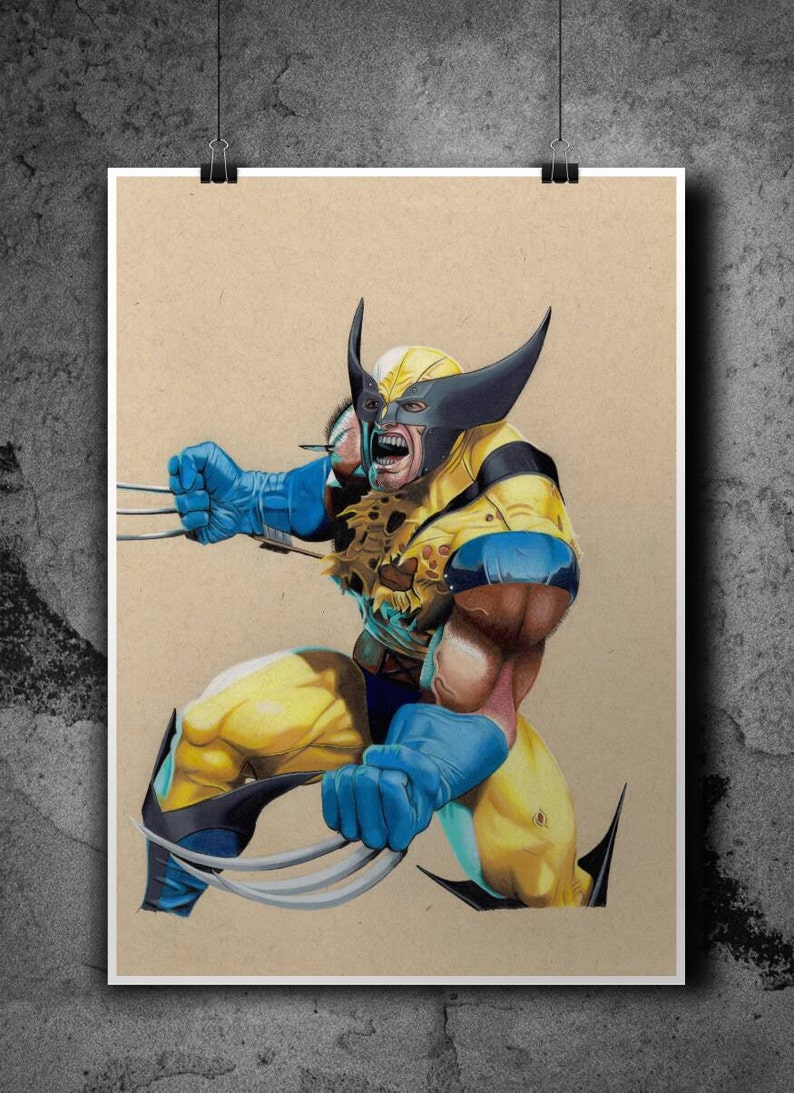 Wolverine Fine Art Print A4/A3 | Etsy