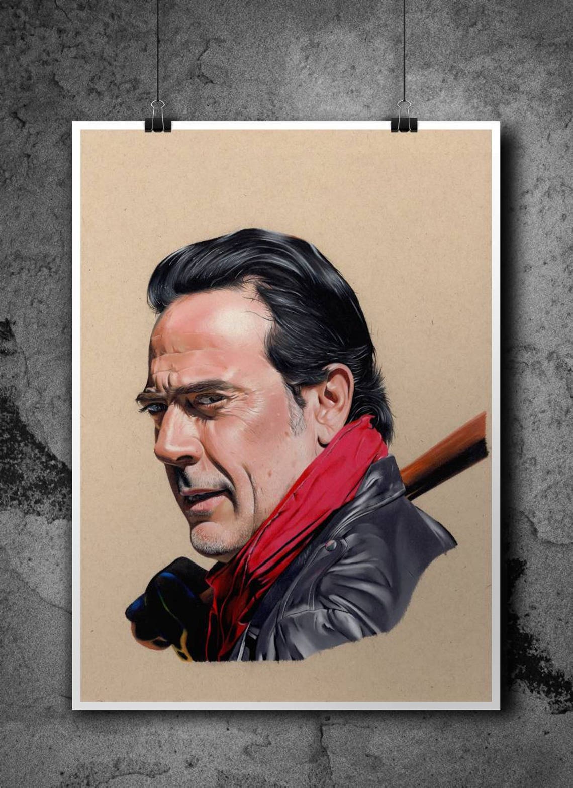 Negan Fine Art Print A4/A3 - Etsy
