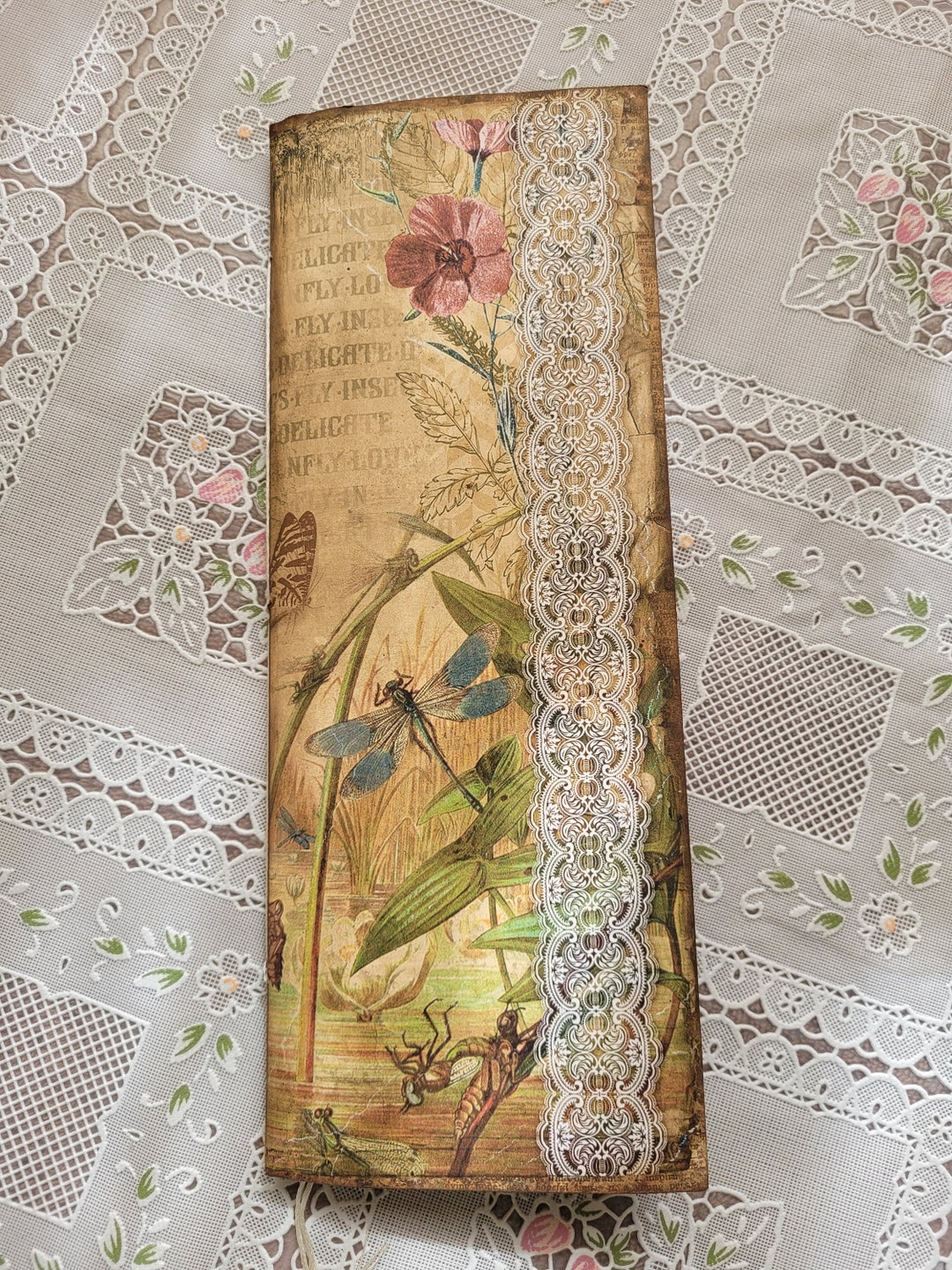 Tall and Skinny Journal, Journal, Dragonflies, Hand Sewn Signatures ...