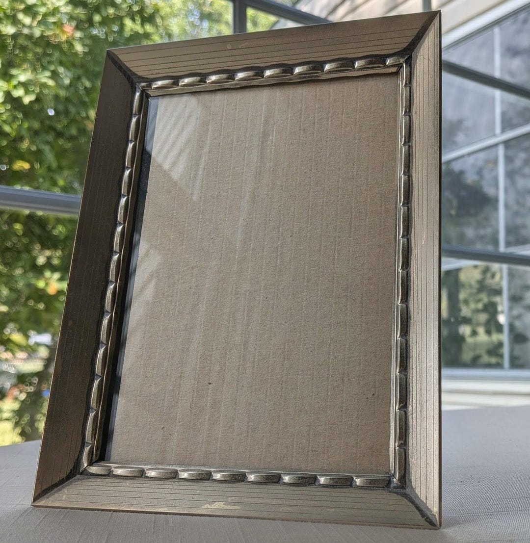Vintage Metal Picture Frame With Glass 5"x7" Home Decor - Etsy