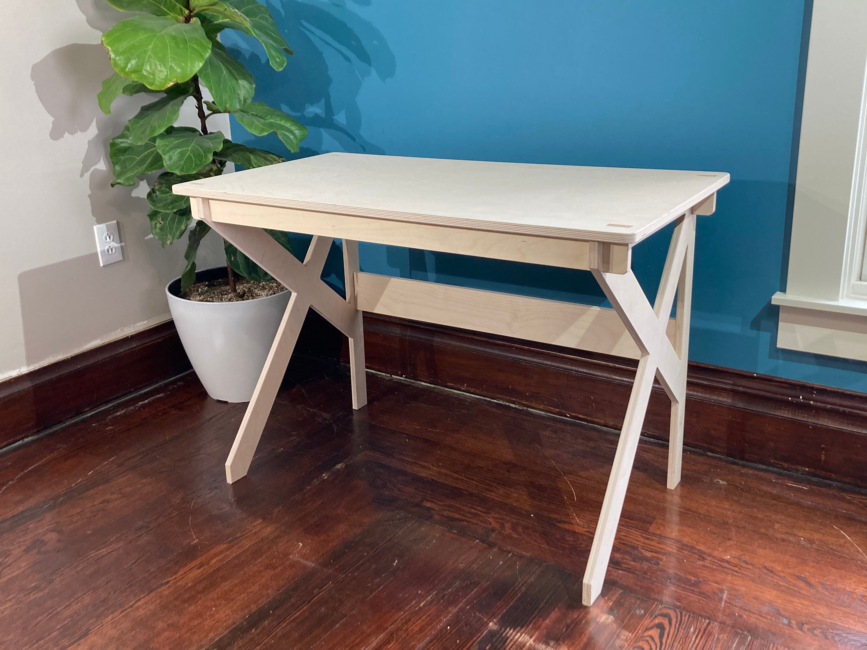 Modern Plywood Desk, Home Office Desk, Minimalist Desk - Etsy