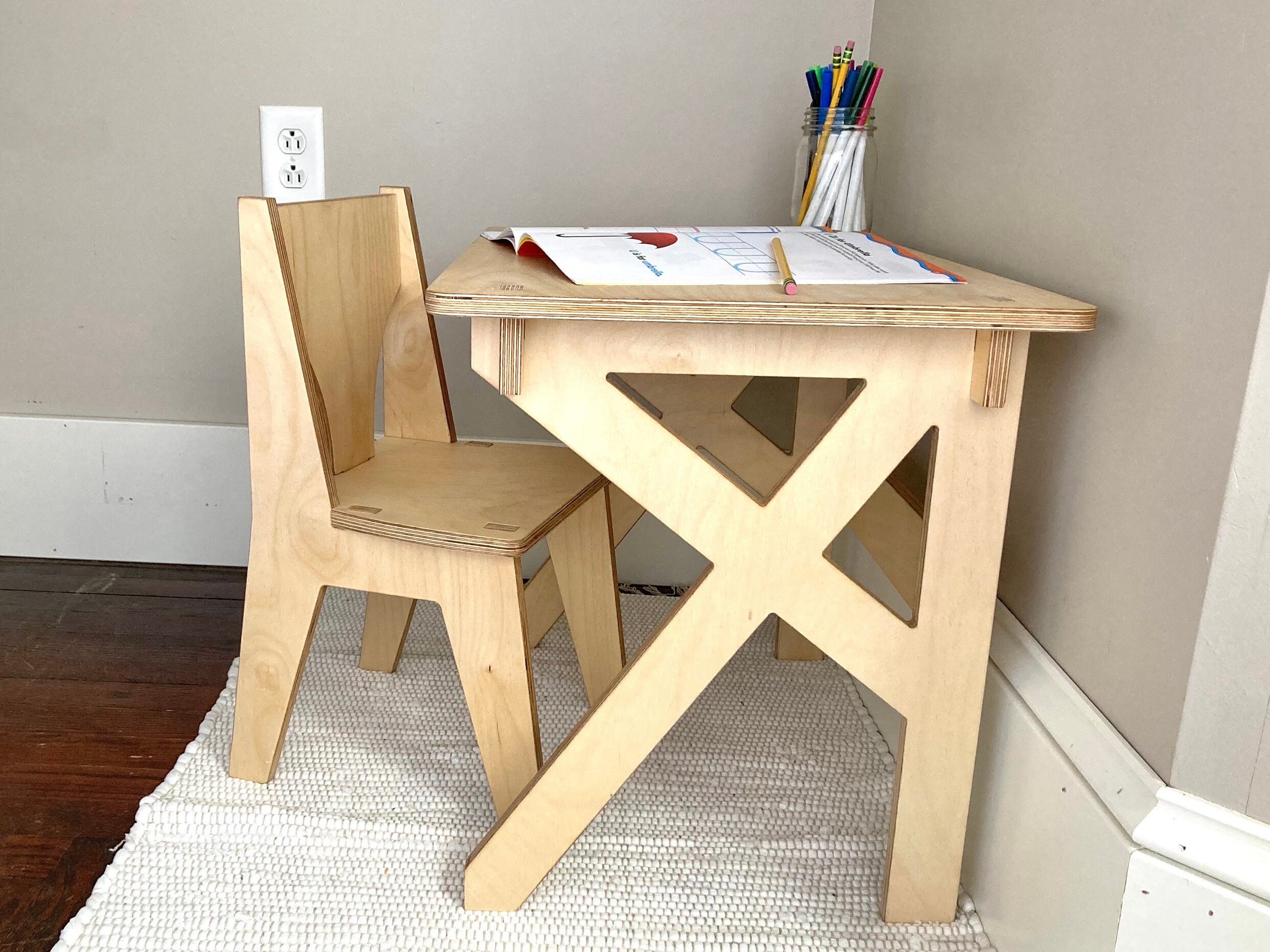 Kids Plywood Desk, Kids Wooden Desk, Toddler Desk, Classroom Desk ...