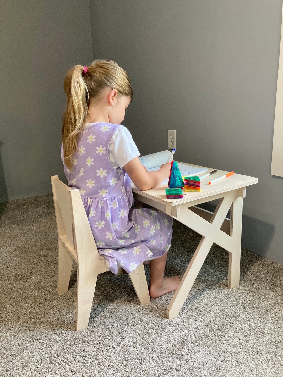Kids Plywood Desk Kids Wooden Desk Toddler Desk Classroom - Etsy