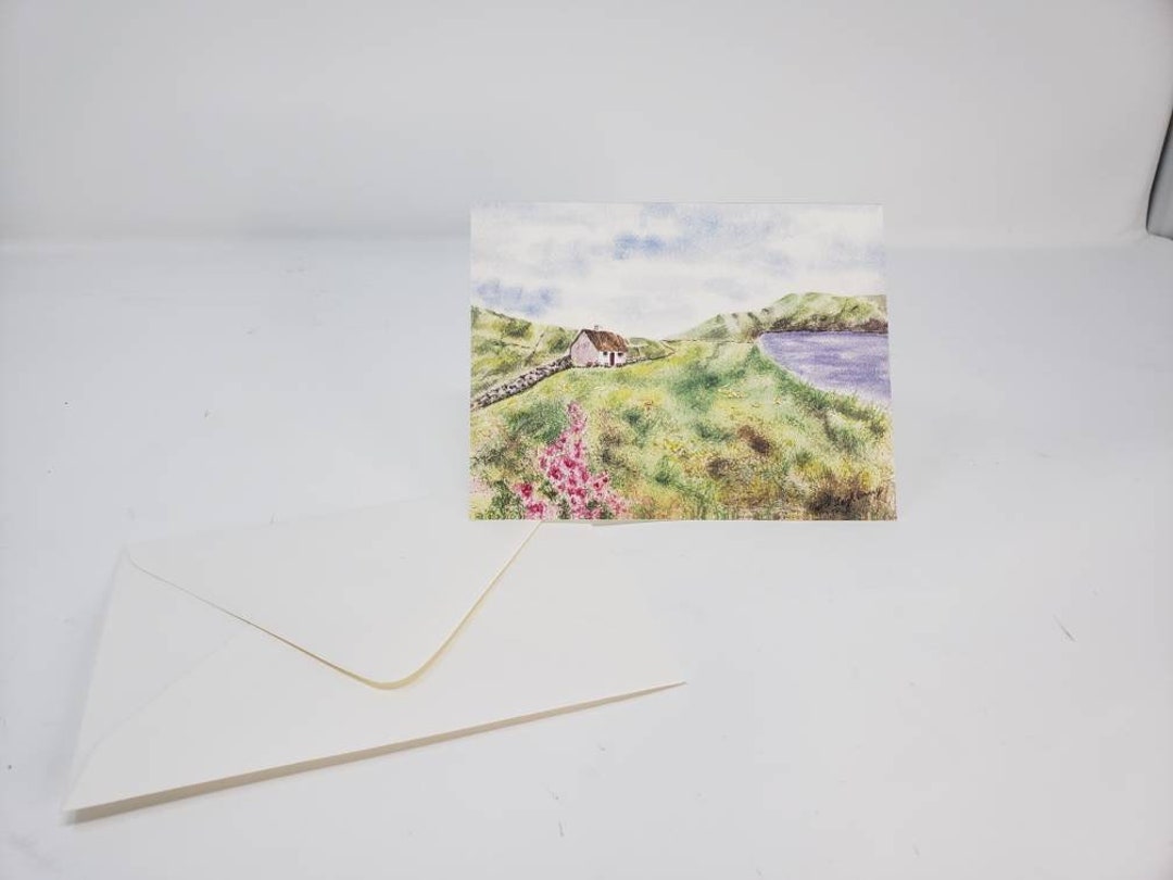 Irish Landscape Notecards Blank Notecards Ireland Landscape Watercolor ...