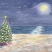 A Beach Christmas Watercolor, Christmas Beach Painting, Coastal ...