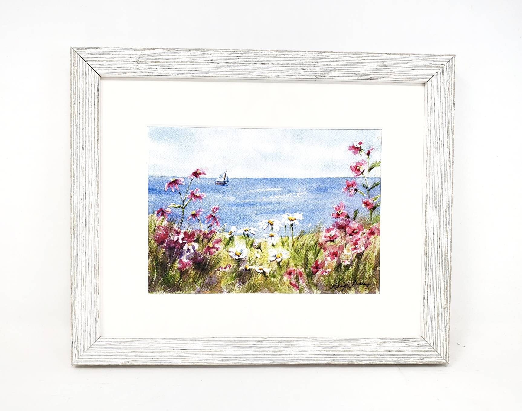 Seaside Painting Print, Coastal Landscape Art Print, Coastal Framed ...