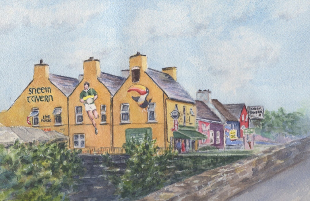 Sneem Tavern Ireland, Sneem Ireland, Ring of Kerry, Kerry Pub Print ...
