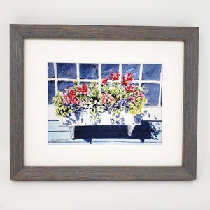 Window Box Floral Watercolor Painting Floral Painting Flower Box ...
