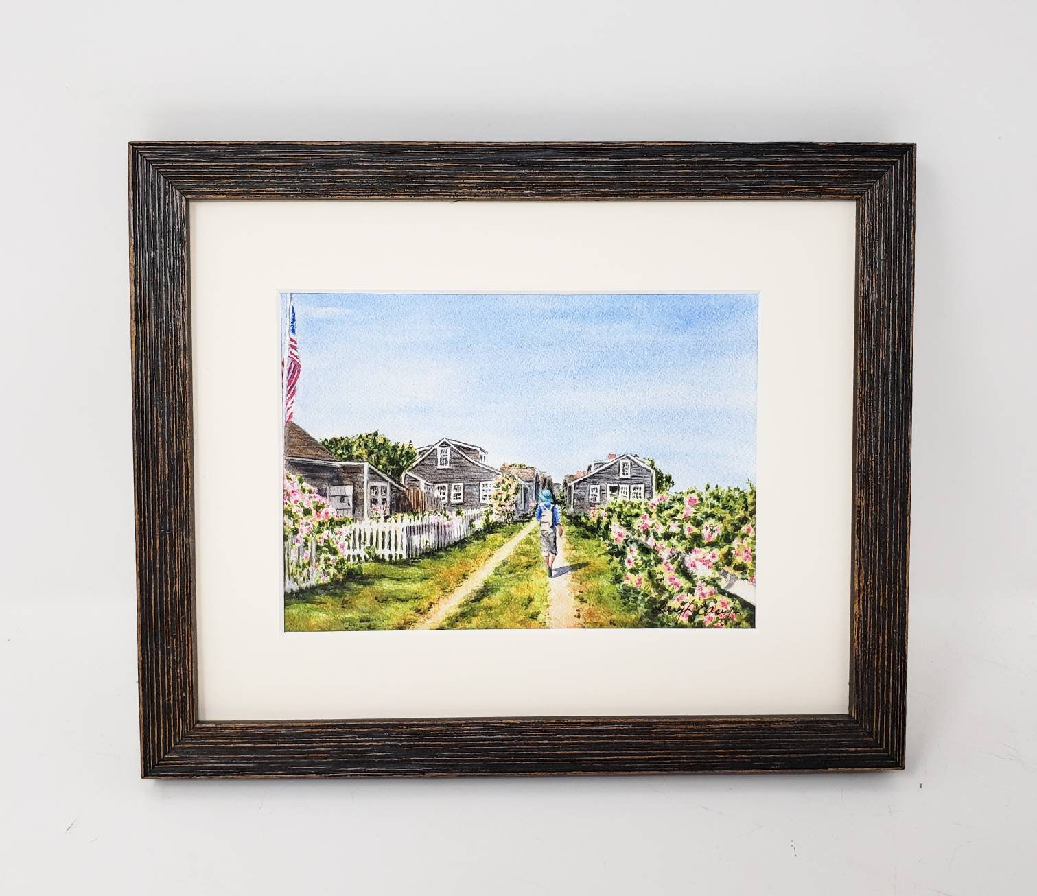 Sconset Bluff Walk: Nantucket Watercolor Print Cape Cod Art 'sconset ...