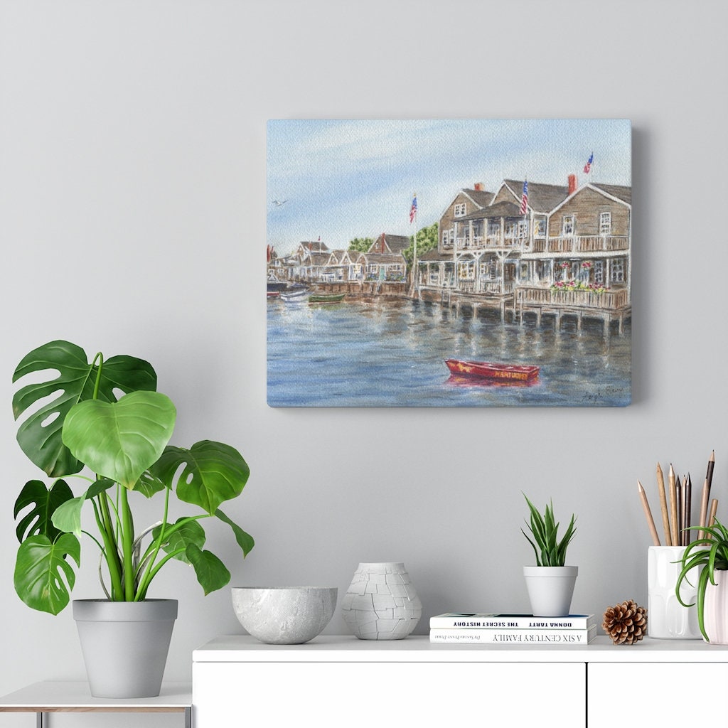 Nantucket Canvas Wrap Nantucket Painting Nantucket Art Cape | Etsy