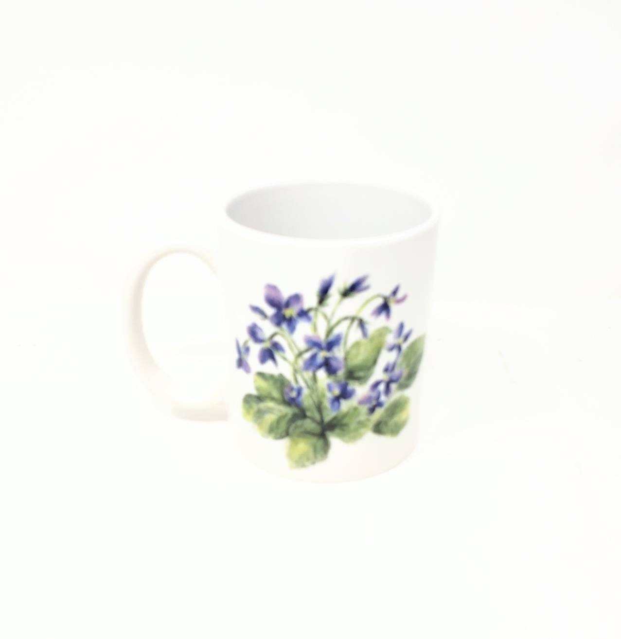 Violets Mug, Violets Watercolor Coffee Mug, Violets Art, Violet Floral ...