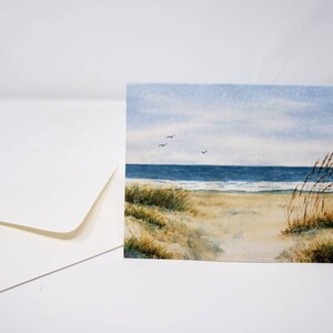 Beach Notecards Watercolor Beach Note Cards Blank Greeting Cards Blank ...