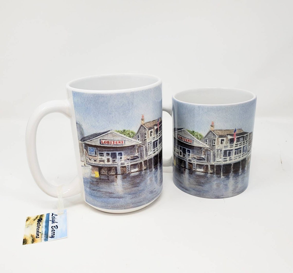 Nantucket Harbor Coffee Mugs, Nantucket Stoneware Mugs, Camp,original ...