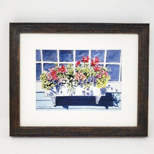 Window Box Floral Watercolor Painting Floral Painting Flower Box ...