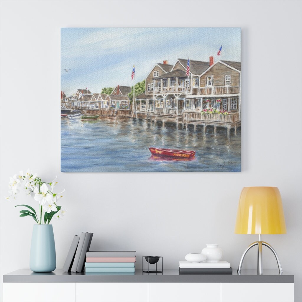 Nantucket Canvas Wrap Nantucket Painting Nantucket Art Cape | Etsy