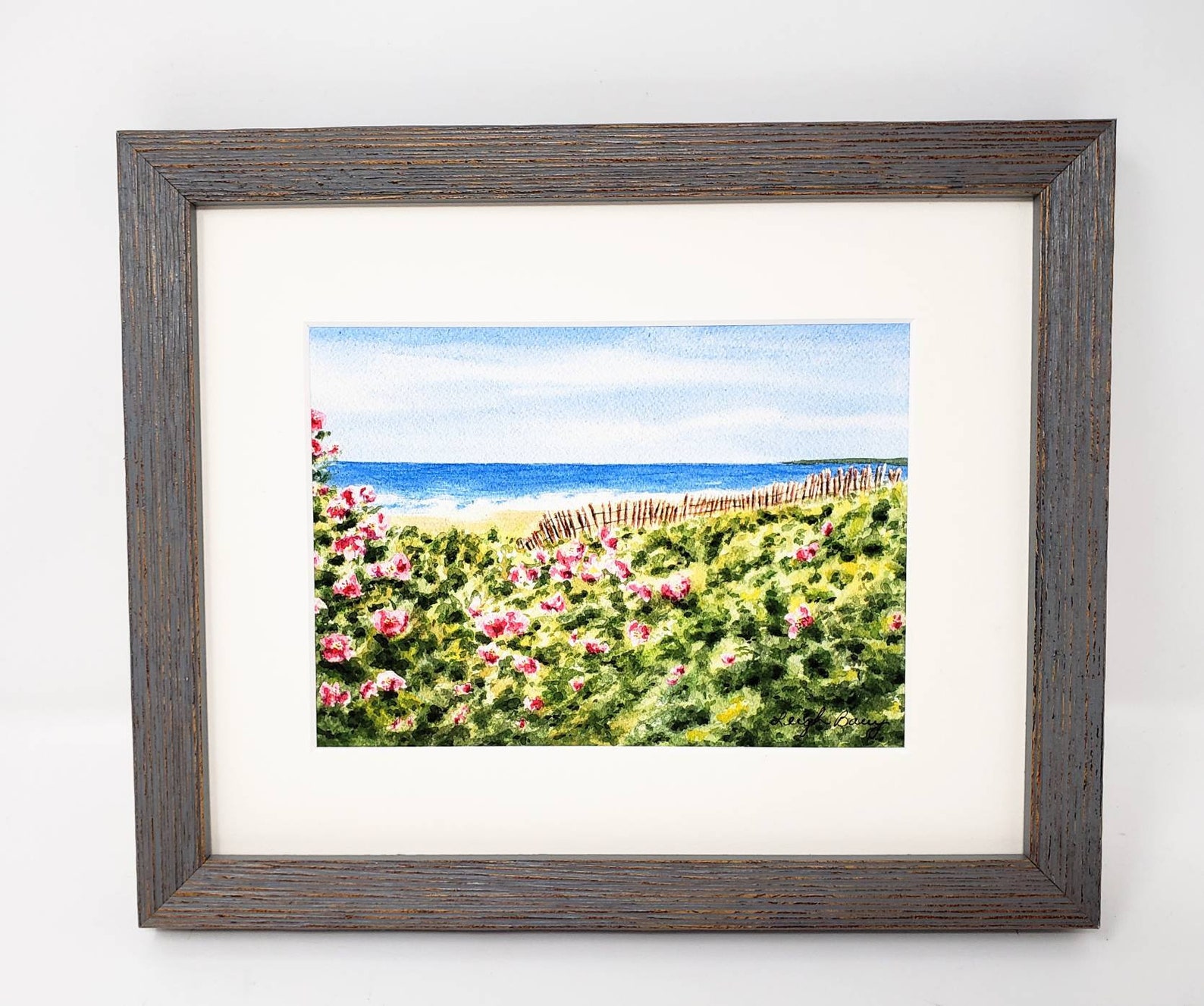 Beach Roses Watercolor Painting Prints, Seaside Roses Print, Framed ...