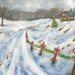 Coming Home Original Painting, Christmas Art, Winter Painting, Snowy ...