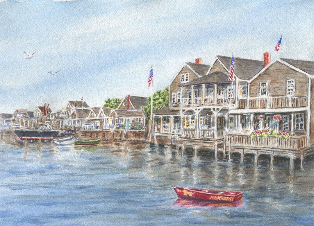 Nantucket: Nantucket Watercolor Painting or Fine Art Prints, Nantucket ...