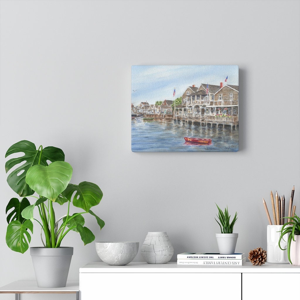 Nantucket Canvas Wrap Nantucket Painting Nantucket Art Cape | Etsy