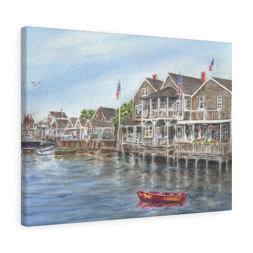 Nantucket Canvas Wrap Nantucket Painting Nantucket Art Cape | Etsy