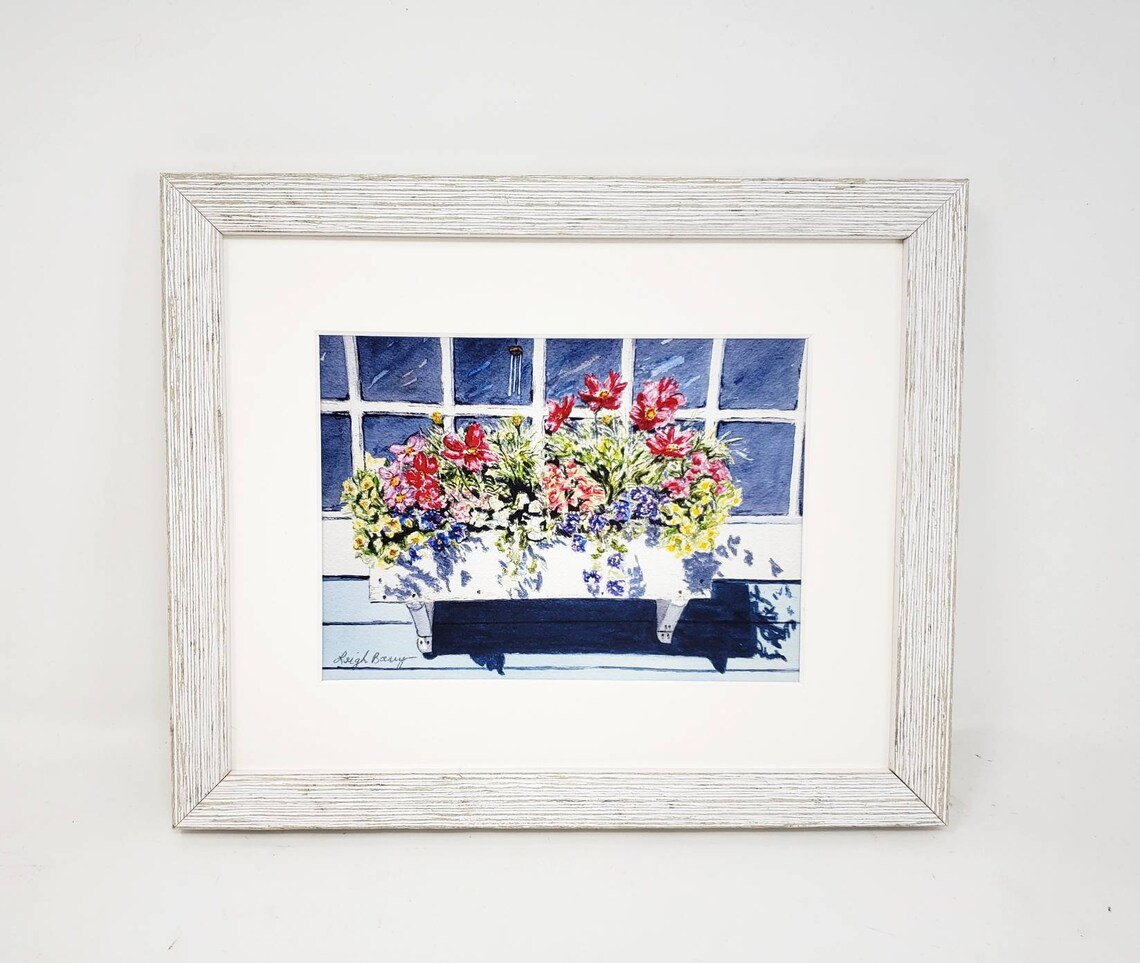 Window Box Floral Watercolor Painting Floral Painting Flower - Etsy